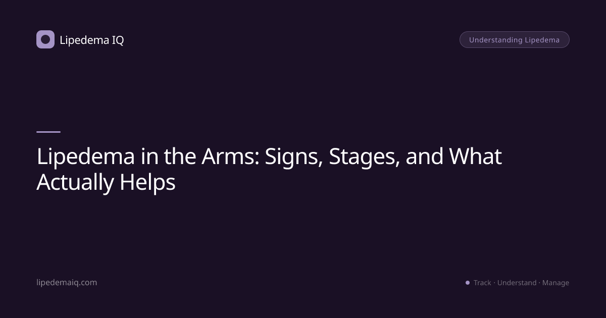 Lipedema in the Arms: Signs, Stages, and What Actually Helps | Lipedema IQ